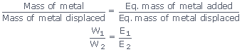 Equivalent mass(weight) relating to molecular weight